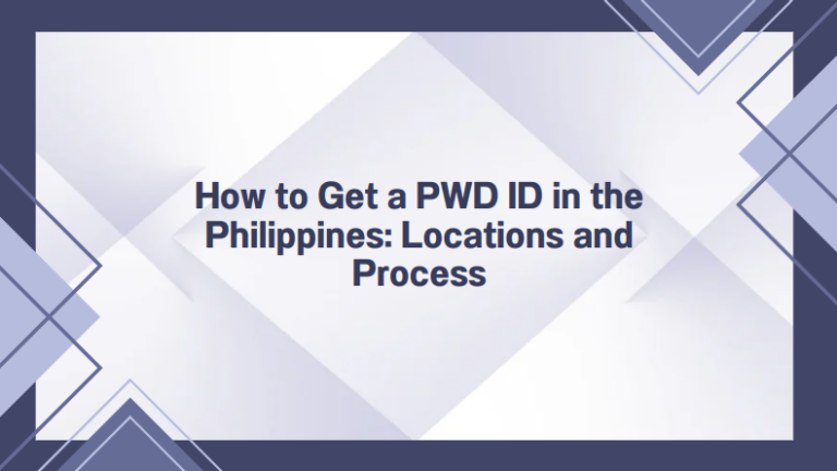 How to Get a PWD ID in the Philippines: Locations and Process ...